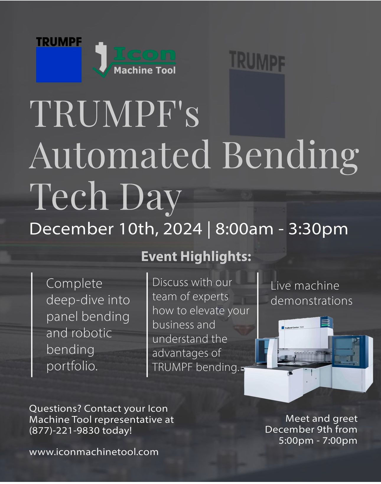 Join Us For Automated Bending Tech Days – December 9 & 10, 2024! – Icon ...